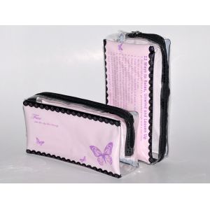 Quality 0.25mm BRC Clear PVC Travel Bag SMETA For Cosmetic Makeup Storage pouch for sale