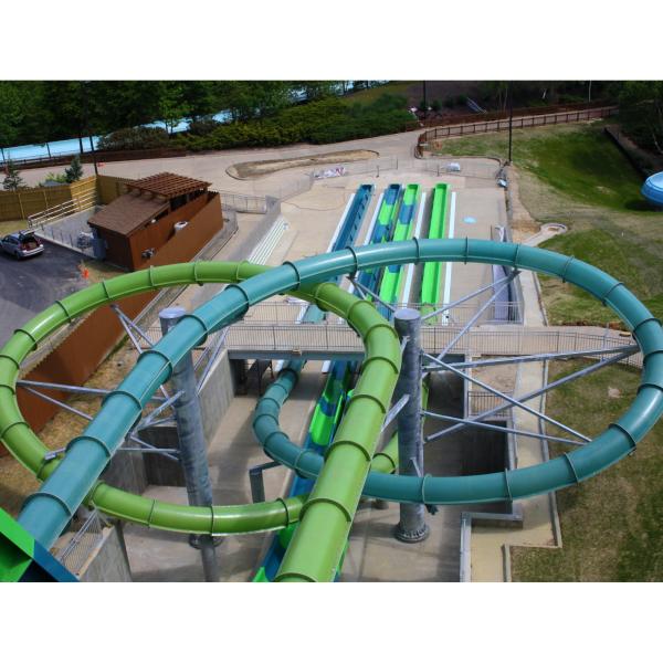 Quality Colorful Aqua Loop Water Slide Exciting Ride With Cabin Adrenaline Tobogan for sale