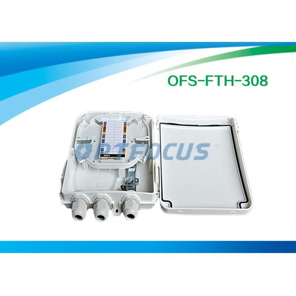 Quality IP 65 Optical Passive Fiber Termination Box FTTH 16 SC Adapter 1:8 PLC Splitter Indoor Plastic Boxes for sale