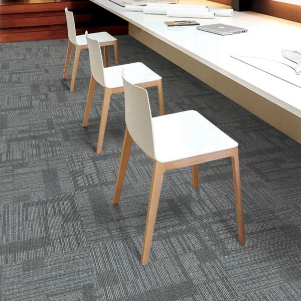 Quality 8kg/sqm Luxury Removable Carpet Tiles for Office Modular Flooring Rectangle for sale