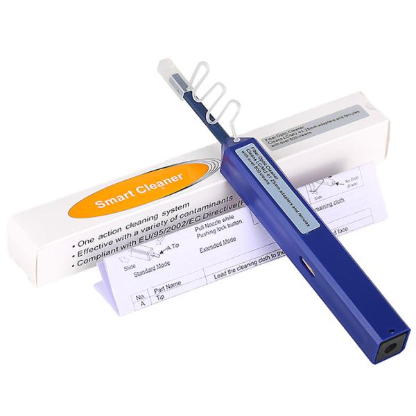 Quality FTTH Optical Fiber One Click LC MU Connector 1.25mm Cleaner Cleaning Pen Type Blue CE ROHS for sale