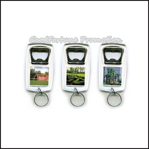 Quality HOT sale promotional gift printed logo acrylic bottle opener keychain keyrings for sale