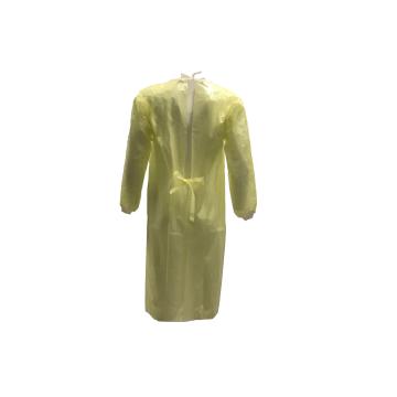 PE+PP 50GSM Yellow Breathable Anti Static Disposable Medical Clothing With Rib