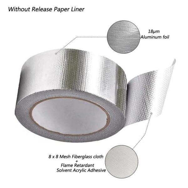 Quality HVAC Fireproof Aluminium Foil Waterproof Tape Fiberglass Thermal Insulation Tape for sale