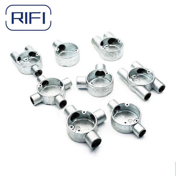 Quality Electrical Conduit Circular Junction Box Malleable Iron 20mm 25mm for sale