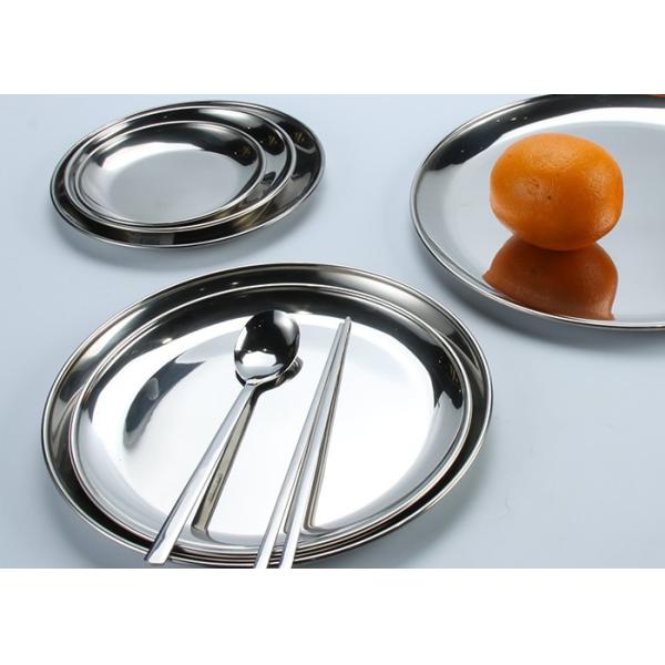 Quality Rustproof 18/8 Stainless Steel Utensil Metal Dinner Plates for sale