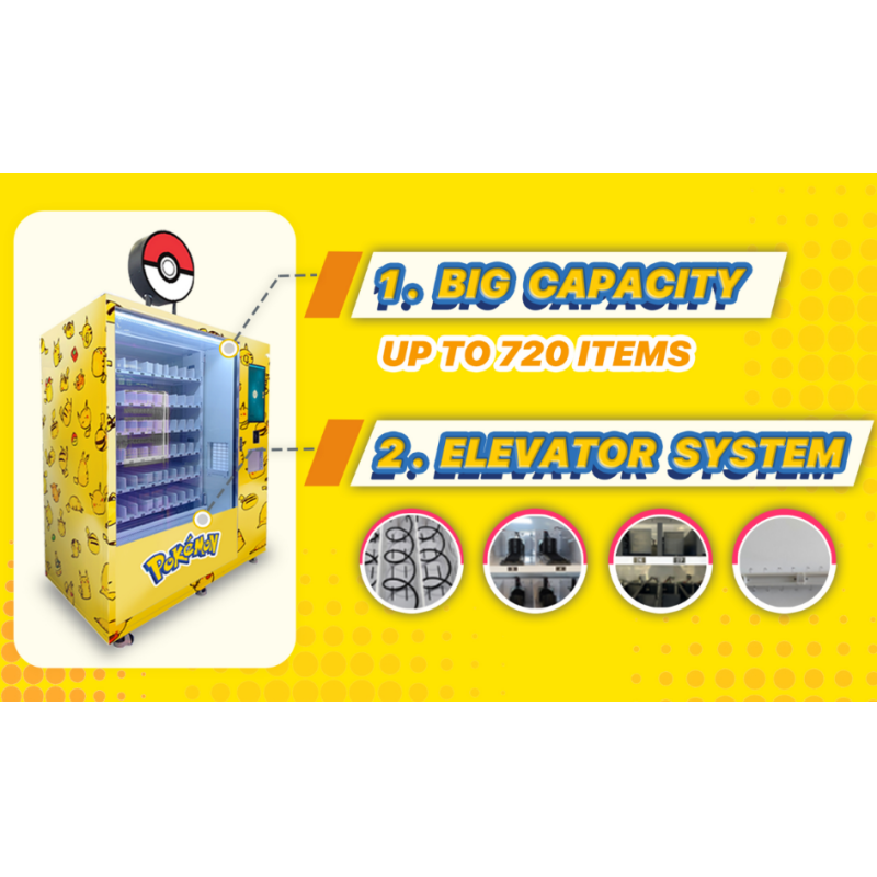Pokemon Vending Machine have Super-Large Storage – Minimize Restocking, Maximize Convenience and Elevator Delivery System