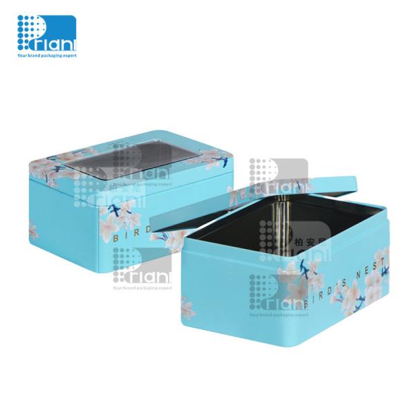 Quality Custom Printing Metal Box Candy Coffee Tea Gift Tin Can Square Tins Case With Lids for sale