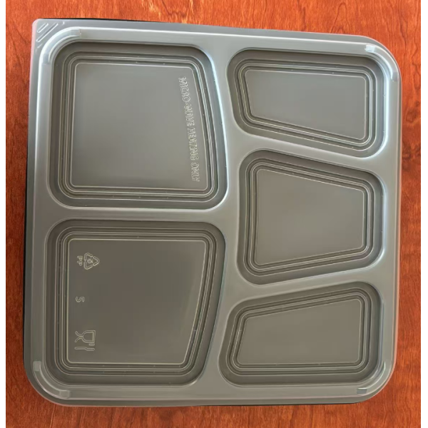 Quality PP food boxes, 5-grid PP disposable food boxes, 5-grid PP food boxes, 5-grid for sale