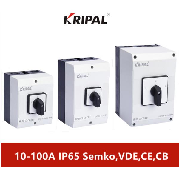 Quality Purple Horn 10-100A IP65 Waterproof Changeover Switch RoHS Standard for sale