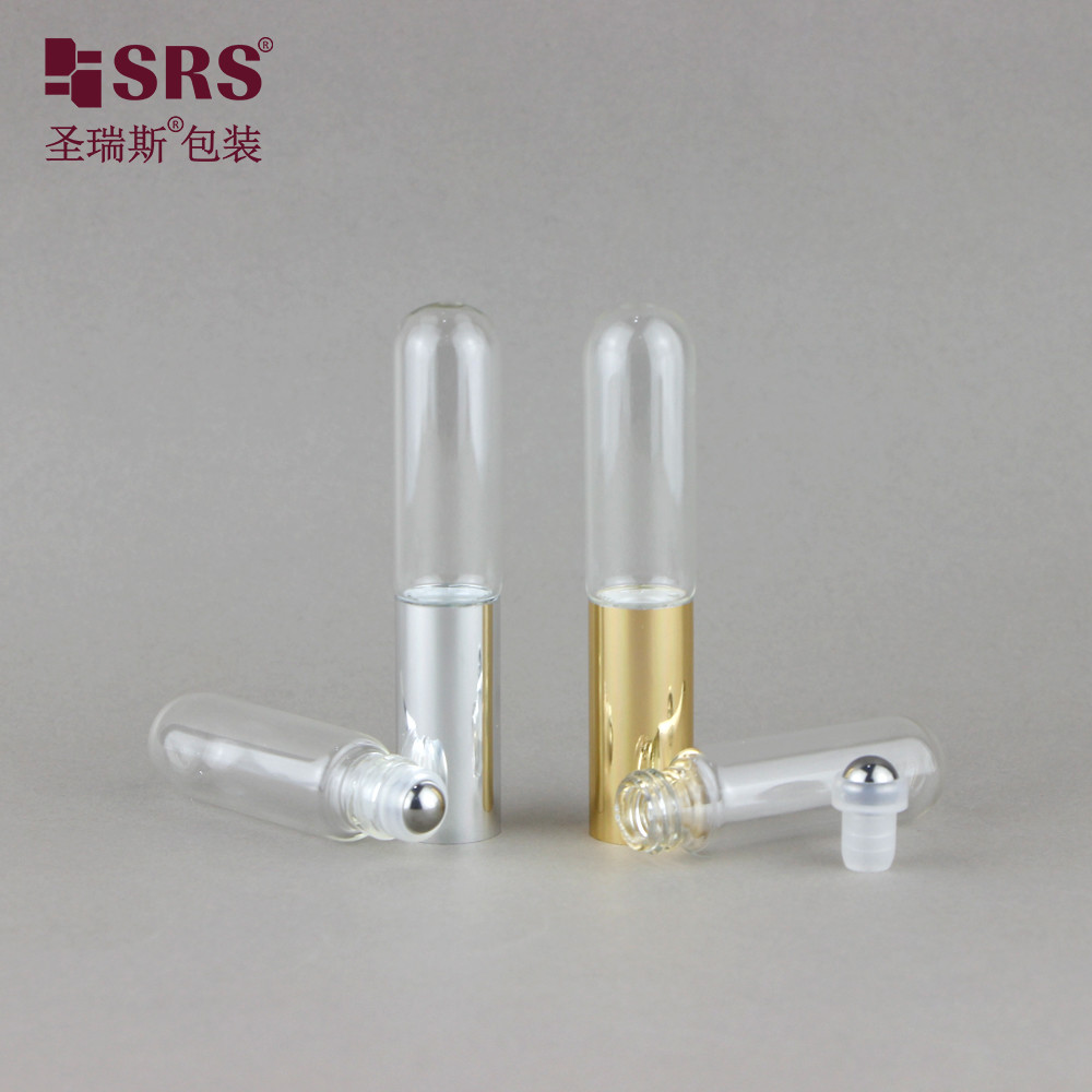 Quality SGB2-5ml+5ml Transparent Cute Empty Perfume Essential Oil Roller Steel Ball for sale