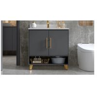 Quality Fireproof Mildew Proof Floor Mount Vanity Cabinet Modern for sale
