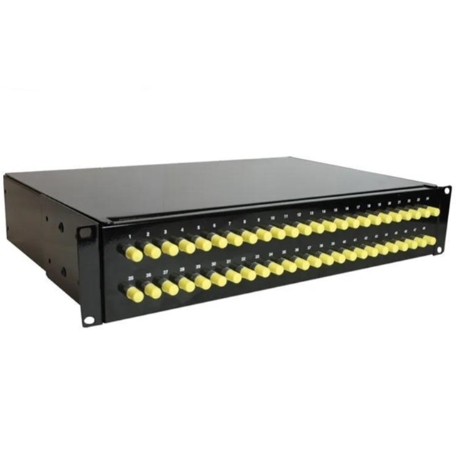 Quality 19" 2U Fiber Patch Panel Rack Mount Fixed Type 48 Core FC Adapter for sale