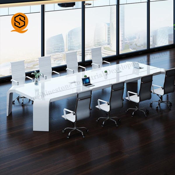 Quality Artificial Stone Solid Surface Conference Table With Seamless Joint for sale