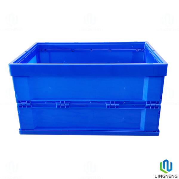 Quality 70 Liter Blue Plastic Foldable Container Collapsible Storage Box Without Lid for sale
