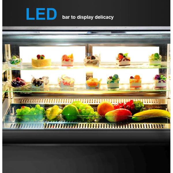 Quality Big Capacity Commercial Cake Showcase Glass Cooler Bakery Display Cabinet for sale