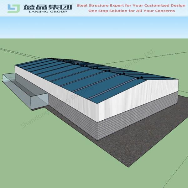 Quality Prefabricated Modern Structural Steel Building Frame Workshop Green Light Metal for sale