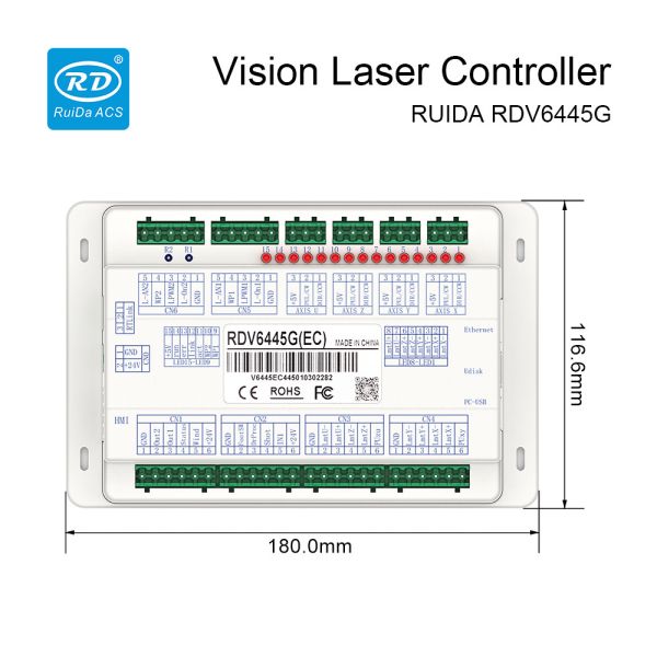 Quality RUIDA Small Vision Laser Cutting And Engraving Control System RDV6445G for sale