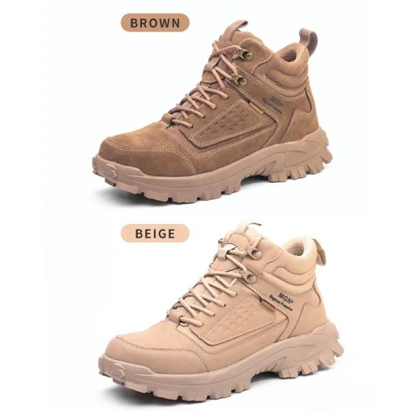 Quality Kevlar Plate Welding Safety Shoes Brown Safety Work Boots Steel Toe for sale