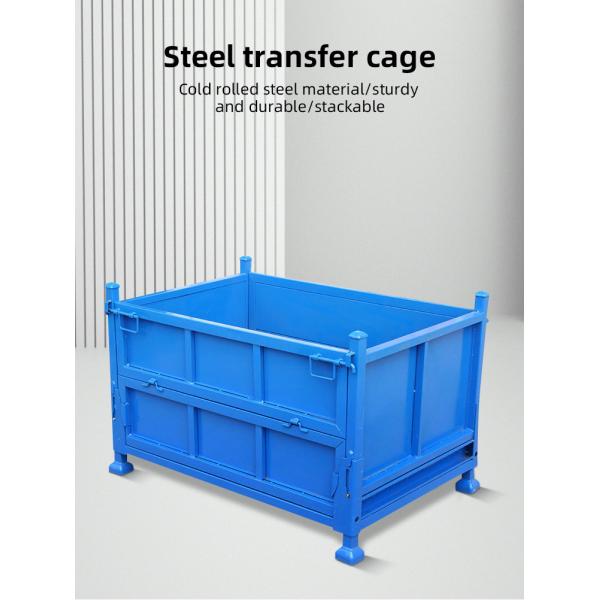 Quality Heavy Duty Warehouse Steel Storage Cage Foldable And Stackable Customized Color for sale