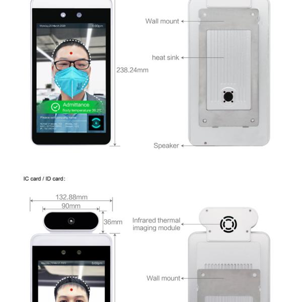 Quality 13.5W 8" 800×1280 Face Recognition Digital Signage for sale