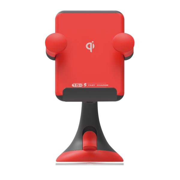 Quality 15W Car Mount Qi Wireless Charger Fast Charge Adjustable Car Mount Phone Charger for sale