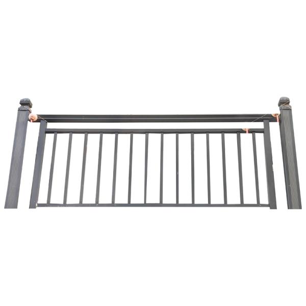 Quality Outdoor Balcony Electrostatic Wrought Iron Guardrail Fence Railing Galvanised Steel for sale