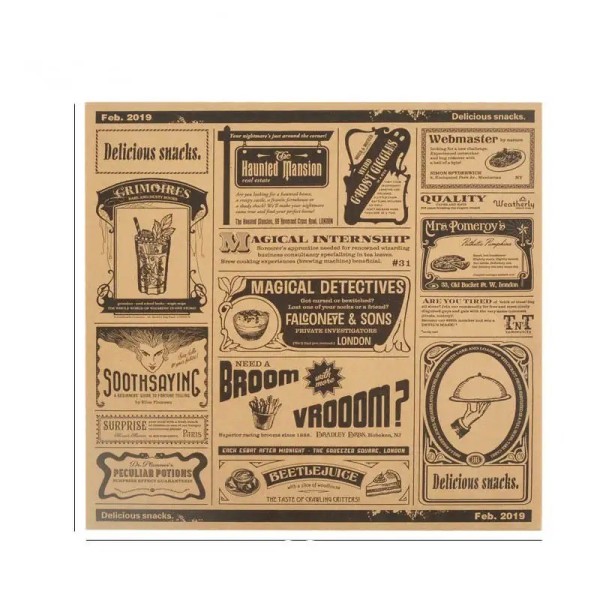 Quality ODM Kraft Greaseproof Wrapping Paper Sheets Packing Customized Logo for sale