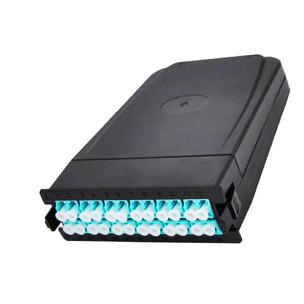 Quality 12 24 Cores Fiber MPO LC Cassette Box OM3 Optical Cable MTP Module With FTTX for sale