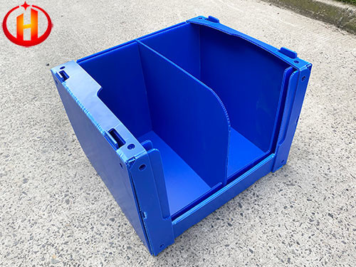 Quality Flat Foldable Correx Corrugated Plastic Box With Dividers Reusable for sale