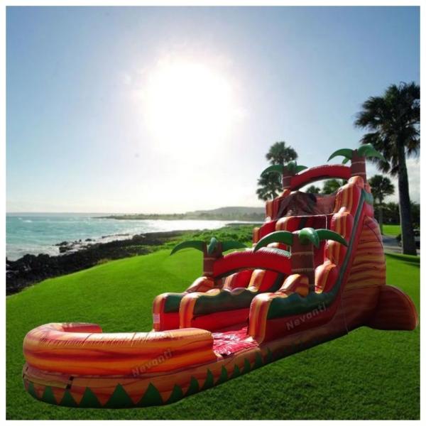 Quality Green Large Inflatable Water Slide with Pool The Perfect Addition to Your for sale