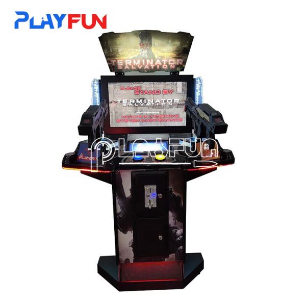 Quality Coin operated arcade gun shooting 32 LED Terminator video shooting game machine for sale