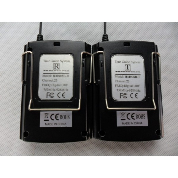 Quality 008C Digital Wireless Tour Guide System , Black Tour Guide Sound System for sale