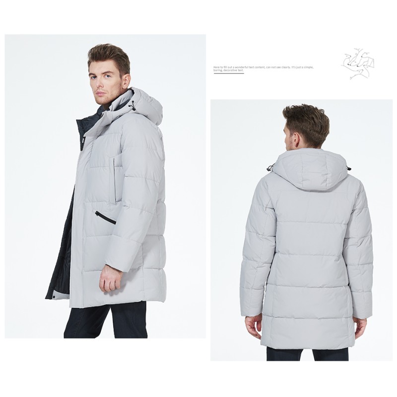 four pockets, , long coat,man winter coat,black coat,business style, thick coat, light colour