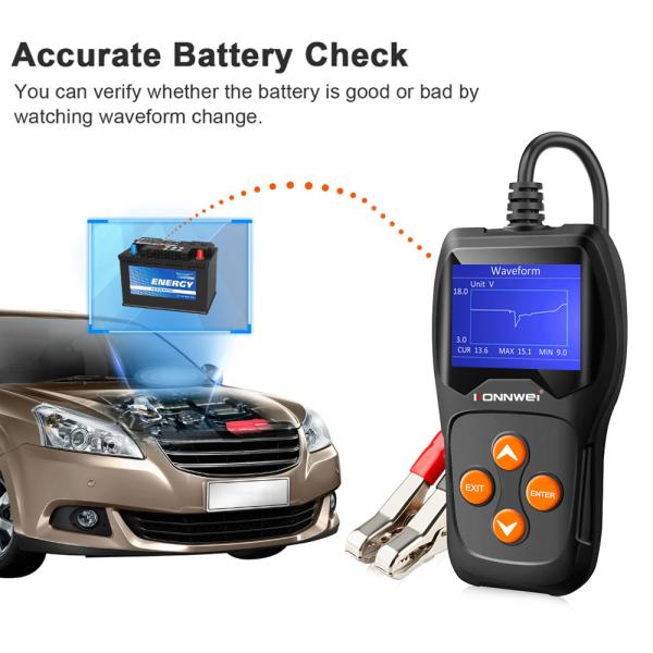 Quality Large colorful screen Auto Battery Analyzer Battery Tester for 12v Car for sale