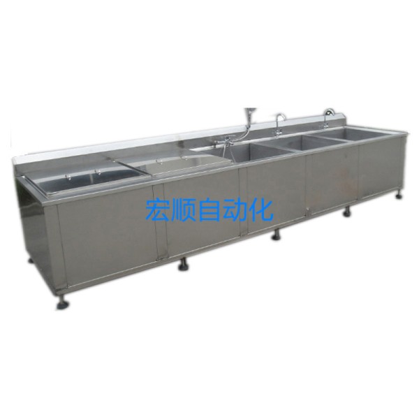 Quality Semi Auto ultrasonic cleaning machine 3 Tanks 40kHz For Metal Parts With Manual Transfer Drying for sale