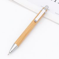 Quality School Bamboo Wood Automatic Press Pencil Eco Friendly Pencil With Steel Clip for sale