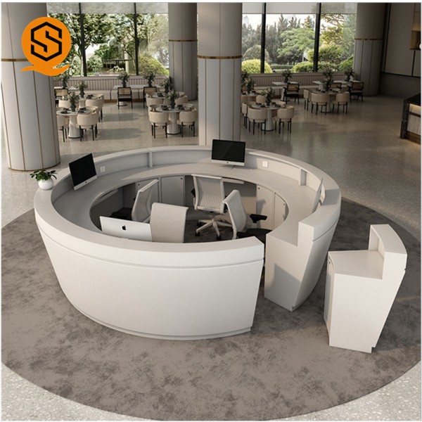Quality ISO9001 Approved Airport Reception Desk Round Reception Table for sale