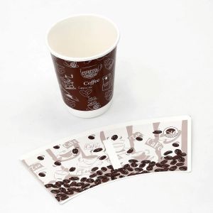 Quality Food Garde Disposable Paper Cup Fan Waterproof Customized Eco Friendly for sale