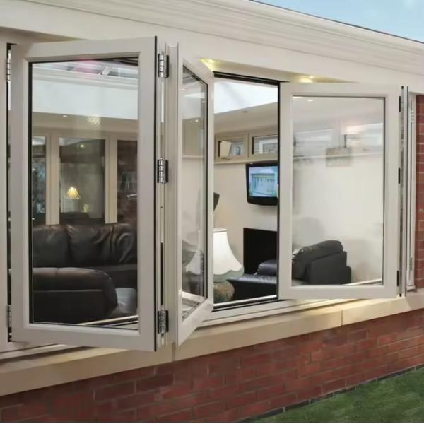 Quality Customizable Aluminum Folding Window with Tempered Insulated Glass for Energy Cost Savings and ISO9001-2008 Certified for sale