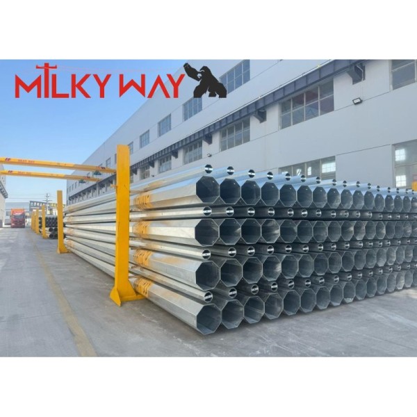 Quality 50ft Galvanized Octagonal Mono Pole Tower for Communication Distribution for sale