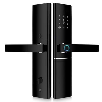 Quality Smart Large Panel Fingerprint Zinc Alloy Bluetooth Door Alarm Lock for sale