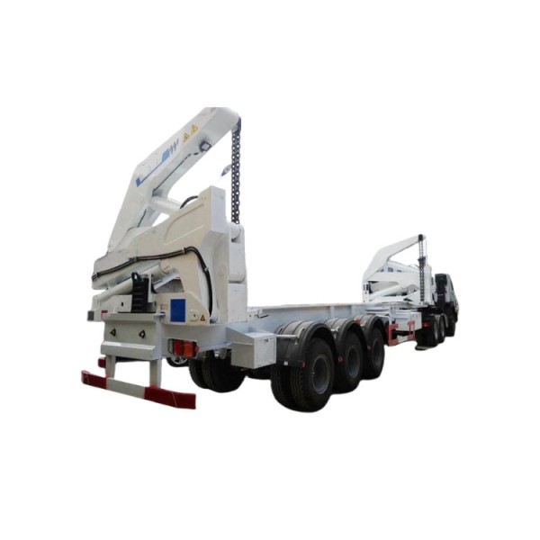 Quality SINO TRUCK HOWO TH7 3axle XCMG Self Loading Crane 37tons 40T 45T Sidelifting Loader 20FT 40FT Container Truck Trailer for sale