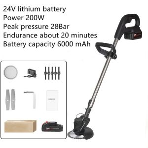 Quality 6000Mah Garden Lithium Electric Grass Cutting Machine With Three Knife Heads for sale