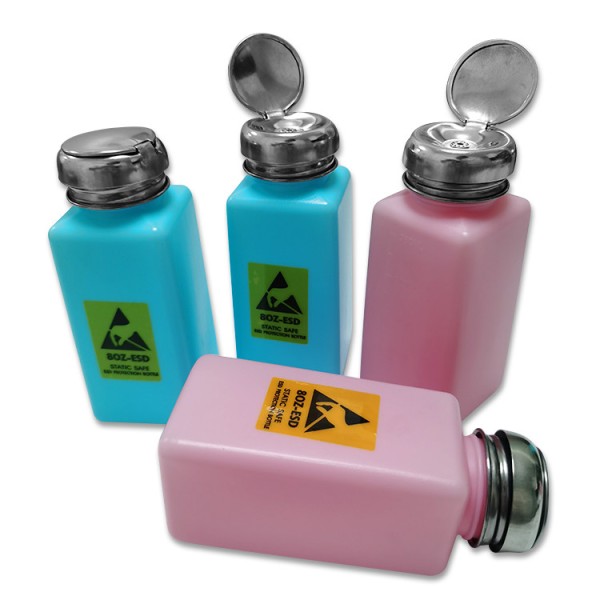 Quality Cleanroom HDPE Plastic ESD Alcohol Bottle 240ML for sale