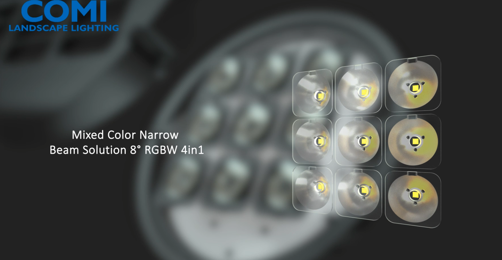 Mixed color Narrow beam angle 8Degree solution RGBW 4-IN-1 LED inground lights