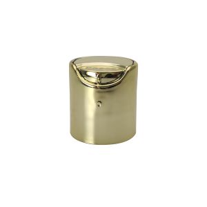 Quality Electroplated Golden PP 20mm Disc Top Cap For Plastic Bottle for sale