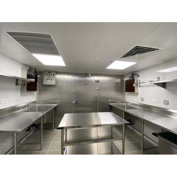 Quality Prefabricated Meat Seafood Walk In Chiller Rooms Stainless Steel / Colorbond Material for sale