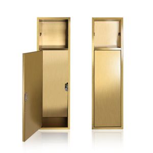 Quality Wall Mounted Bathroom Toilet Brush Cabinet 630x185x120mm Stainless Steel for sale