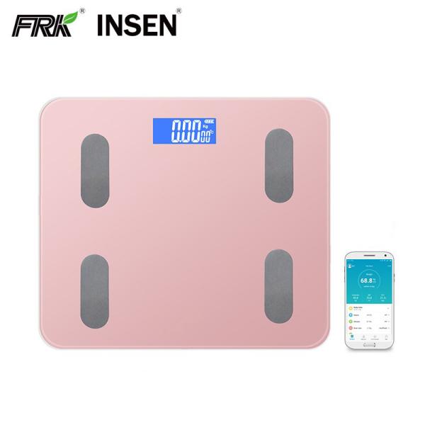 Quality Rectangle Shape 0.1KG / 0.2LB Division Bluetooth Body Weight Scale for sale